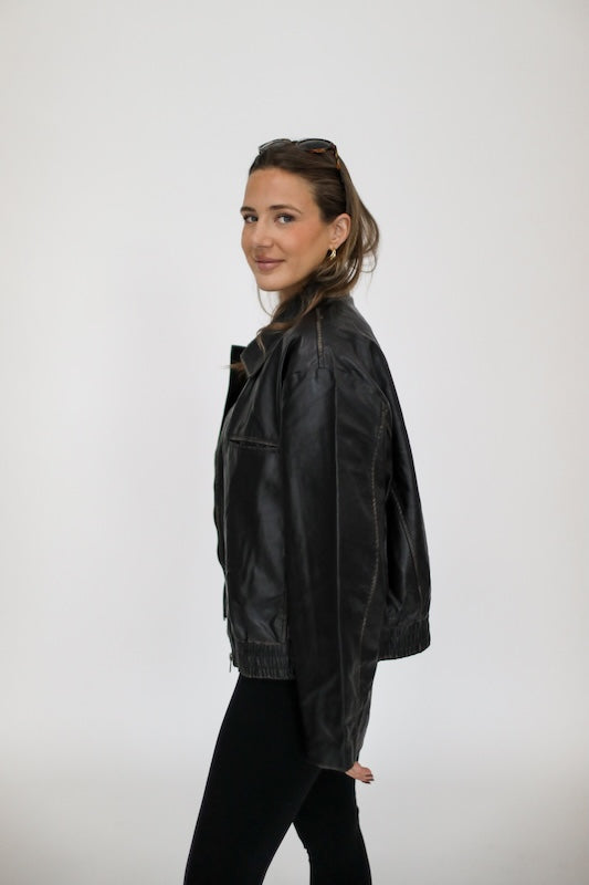 downtown leather jacket – jane + willow